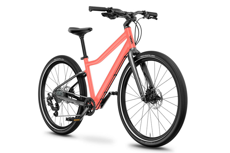 Woom EXPLORE 5 Neon Coral 24" Kids Bike - North Bikes